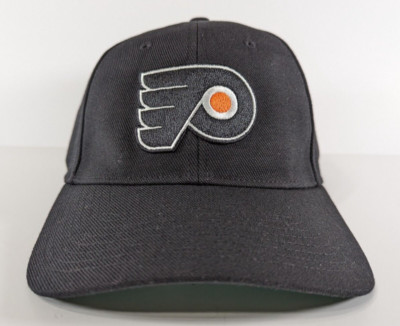 Philadelphia Flyers Hat Cap Stretch Fit Small Medium Black NHL Hockey ...