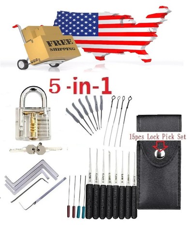 8PCS Lock Pick Set Broken Key Extractor Hooks Locksmith DIY Tool Kit | eBay