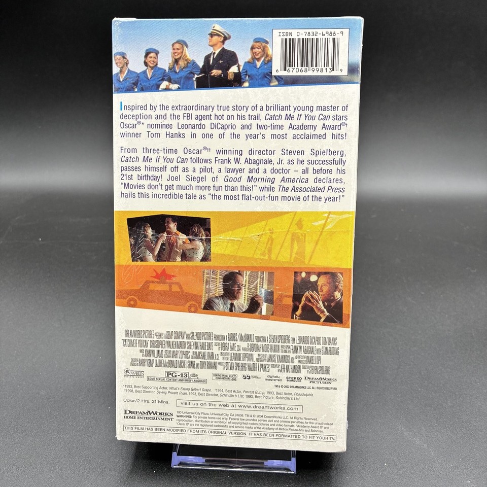 Catch Me If You Can VHS 2002 Crime Drama Original Release DreamWorks | eBay