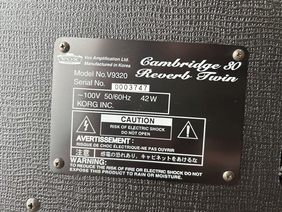 VOX Guitar Amplifier Cambridge 30 Reverb Twin V9320 30W Used | eBay