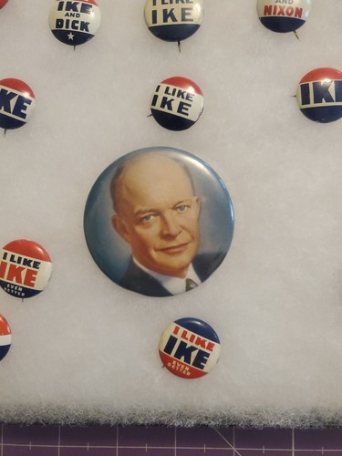 Dwight D Eisenhower Political Pin/Button Lot Of 35 Nixon Presidential I ...