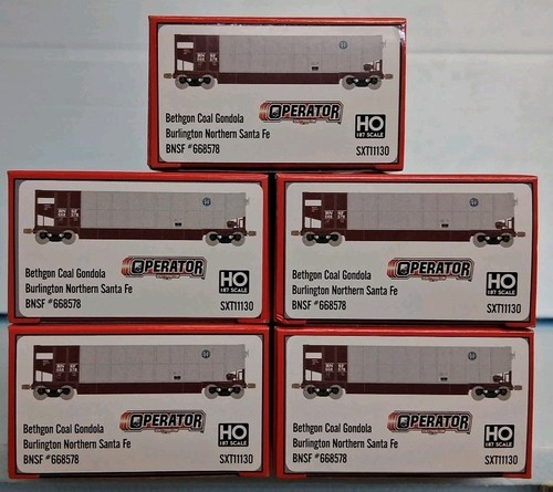 HO Scale Bethgon Coalporters 5 Brown/Silver BNSF Scaletrains.com ...