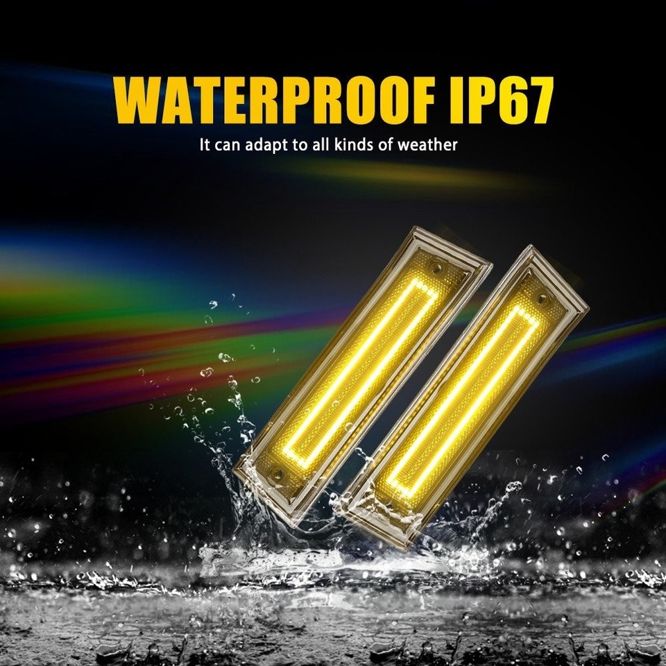 2X Smoked Amber LED Side Marker Lights For GMC K5 Jimmy Suburban 1981 ...