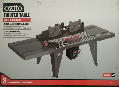 Ozito Router Table Cast Aluminium Sliding Mitre Extendable Extensions ...