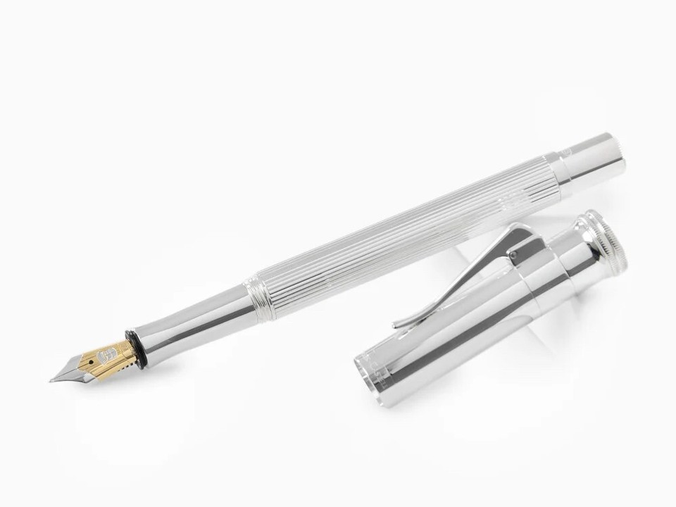 Graf von Faber Castell Classic 925 Sterling Silver Fountain Pen 18k ...