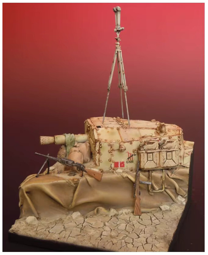 1/35 WWII Italian Tank in Africa Desert - Vignette/Mini Diorama - F540 ...