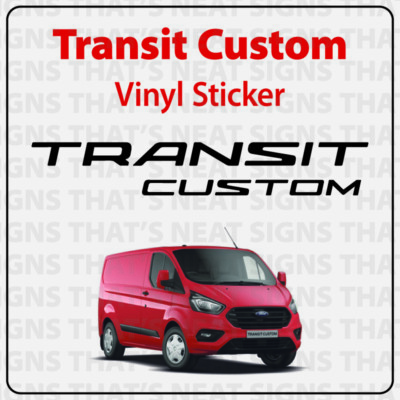Ford Transit Custom Logo Badge Decal - Self Adhesive Vinyl Sticker ...