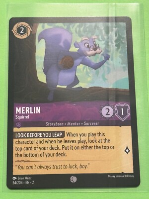 Disney Lorcana Rise of the Floodborn Merlin Squirrel 54/204 (1C) | eBay
