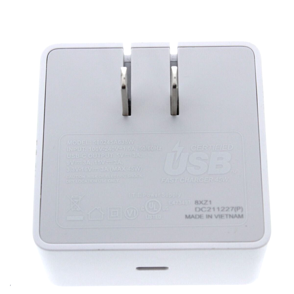 Verizon USB-C USB C Wall Charger 45W 3AMP White (NO BOX) | eBay