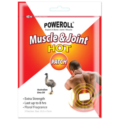 Poweroll Muscle Joint Anti-Pain Patch Plaster(hot-strength 10.5*15cm)3s ...