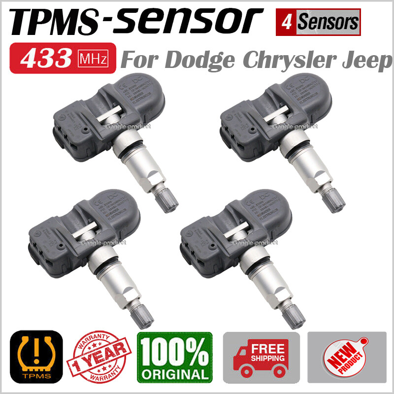 4PCS/Lot Tire Pressure Sensor TPMS 433MHz For Dodge Chrysler Jeep ...