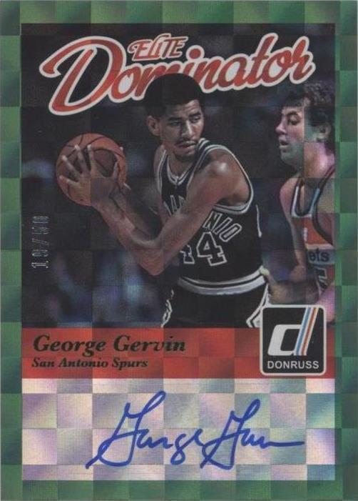 2014-15 Panini Donruss - Elite Dominator Signatures George Gervin #6 / ...