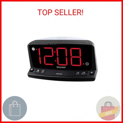 SHARP LED Digital Alarm Clock – Simple Operation - Easy to See Large ...