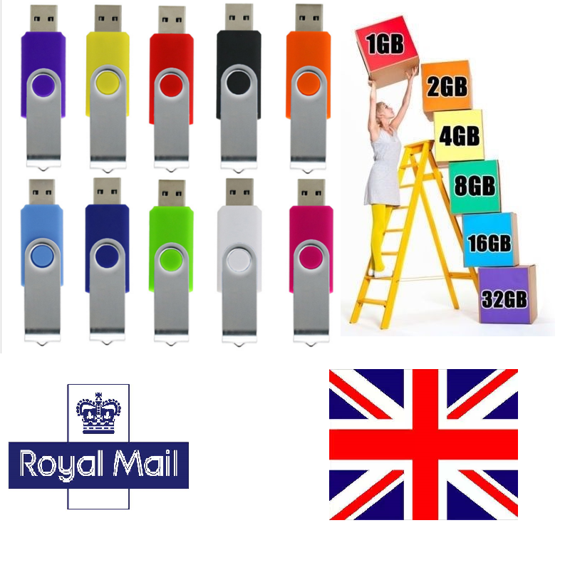 UK ♚ 5X/10X/20X (1MB-512MB)(1GB-32GB) USB Flash Memory Stick Thumb Pen ...
