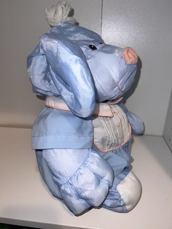 Vtg Fisher Price Puffalump Blue Puppy Dog 1980s Plush Stuffed Animal ...