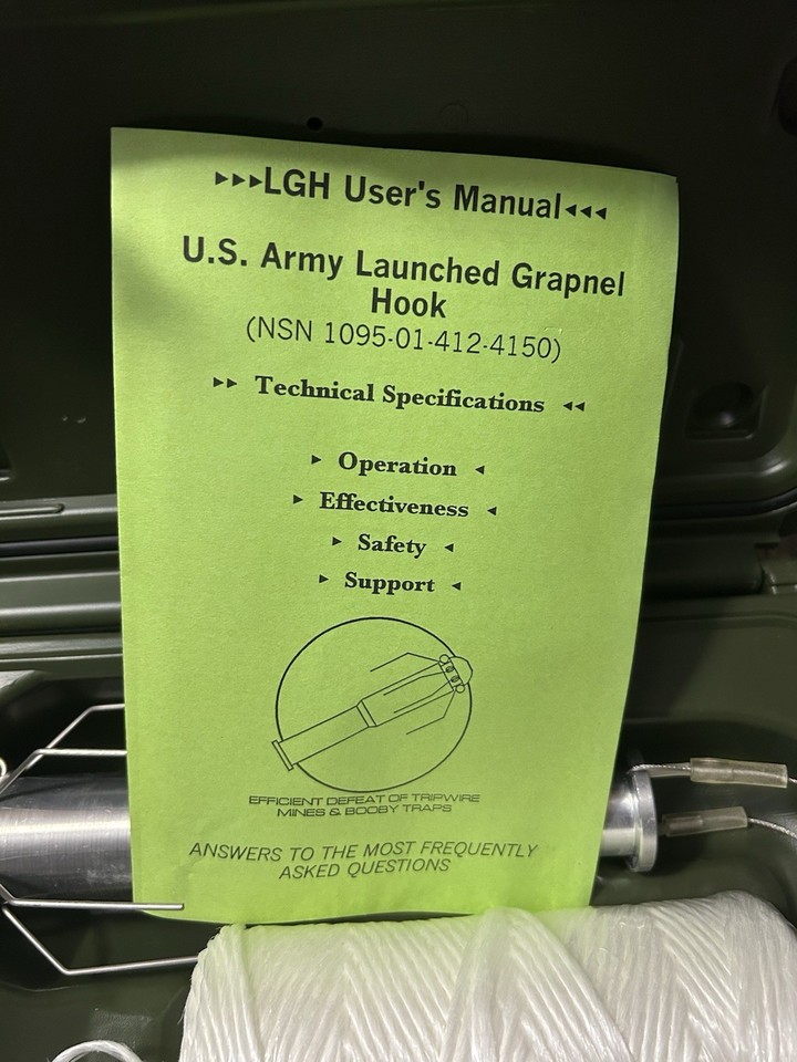 US Military Launched Grapnel Hook LGH with Case | eBay