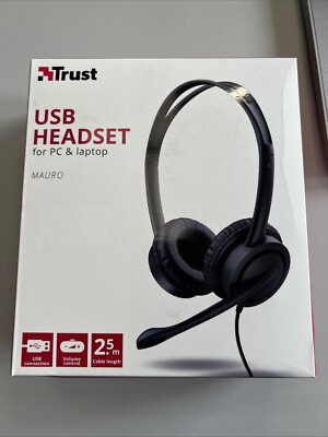 TRUST - USB Headset für PC & Laptop MAURO - 2,5 m Kabellänge - NEU ...