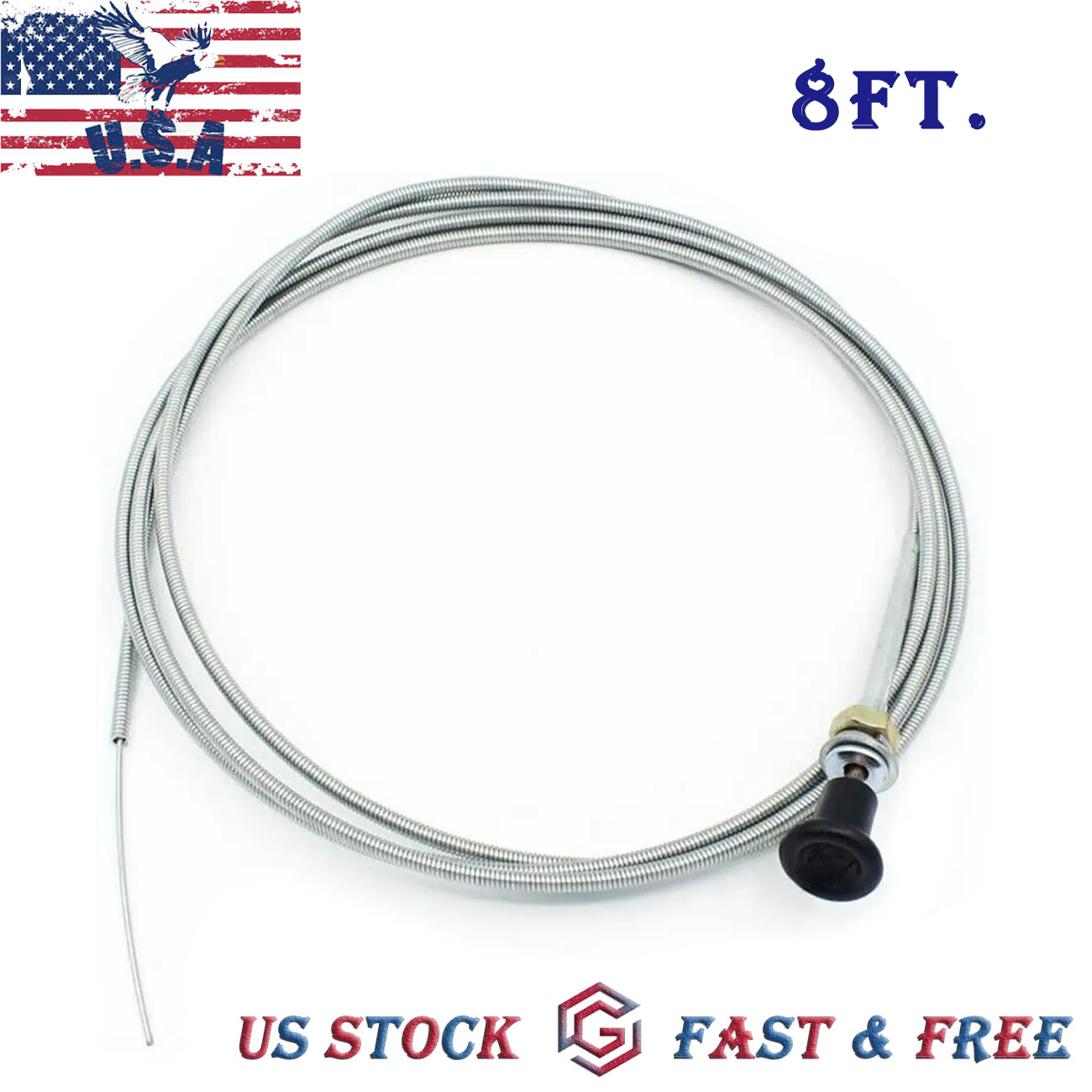 8FT. UNIVERSAL CARBURETOR CHOKE CONTROL CABLE For 60122 Lawn Tractor ...