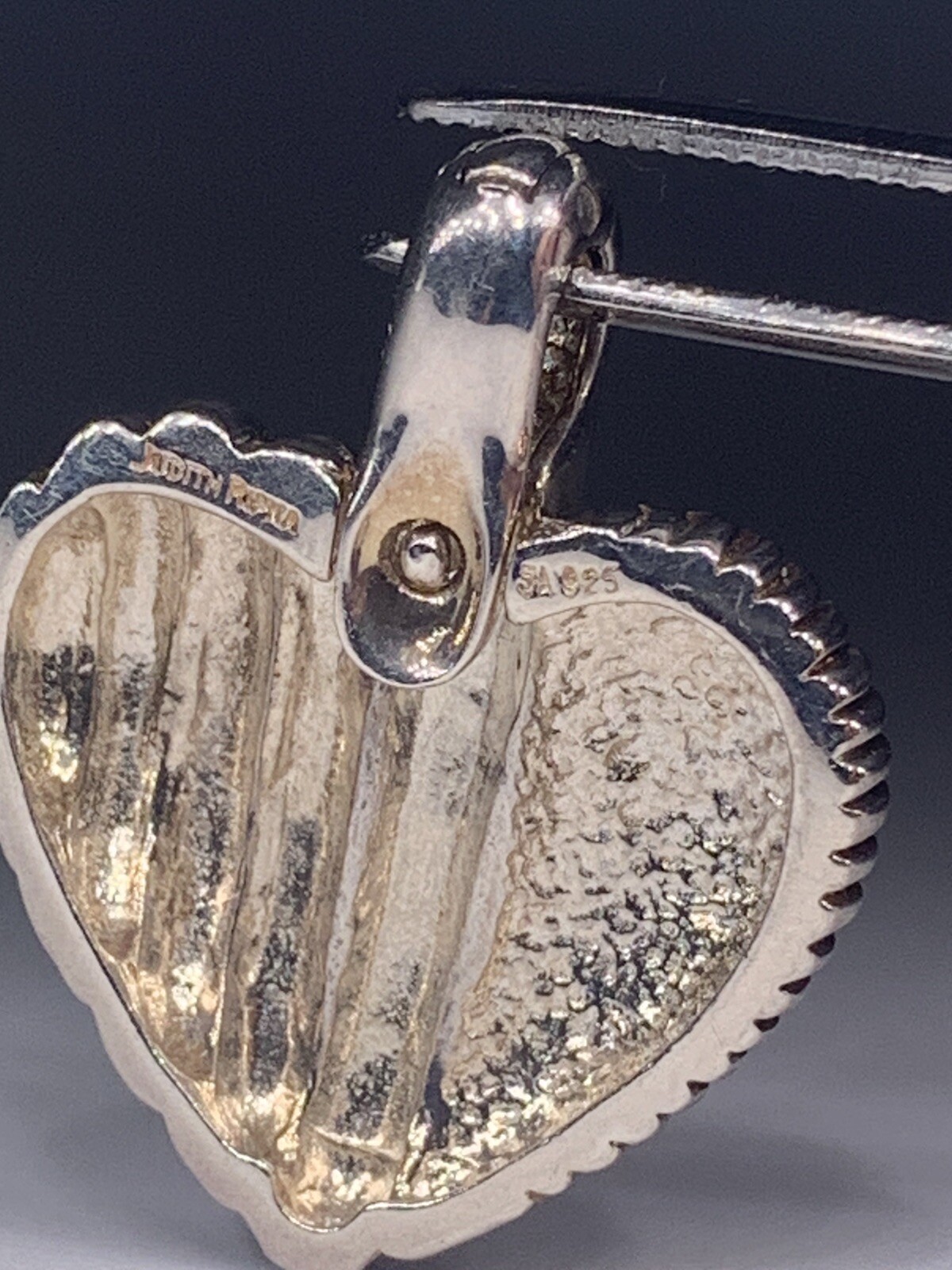 Judith Ripka Sterling Silver Enhancer Pendant 1.3" - Gem