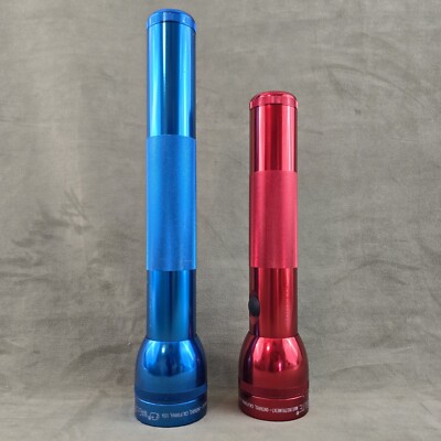 2 MAG-LITE Red 2D & Blue 3D Battery Lot Flashlights | eBay