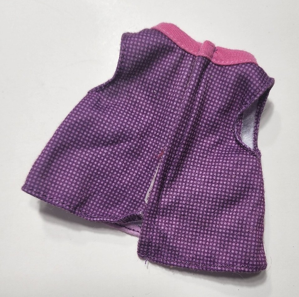 BABY ALIVE TOP SHIRT PURPLE PANDA BEAR CUTE PINK COLLAR YELLOW BOW DOLL ...