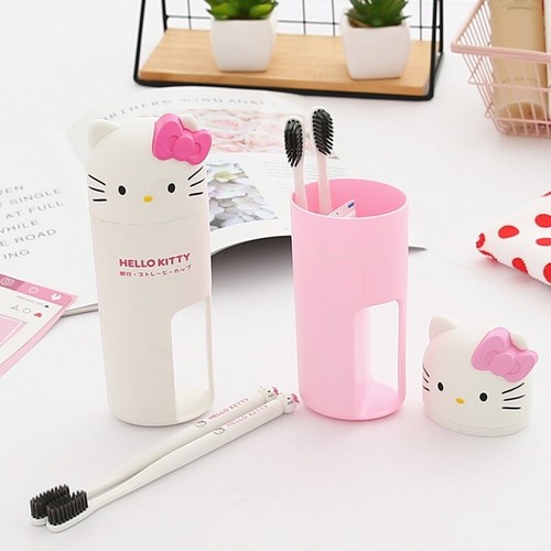 Sanrio Hello Kitty Toothbrush & Cup Travel Set With Two ToothBrushes ...