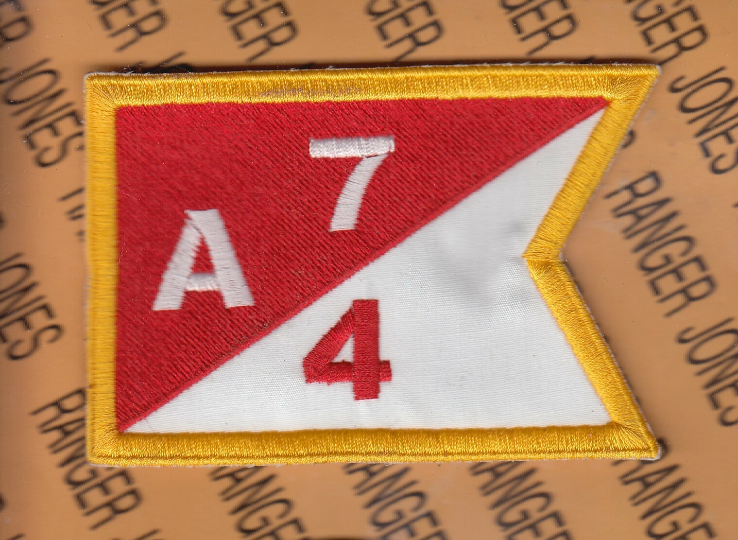 US Army A-4-7th Air Cavalry Aviation Guidon Flag shoulder pocket patch ...