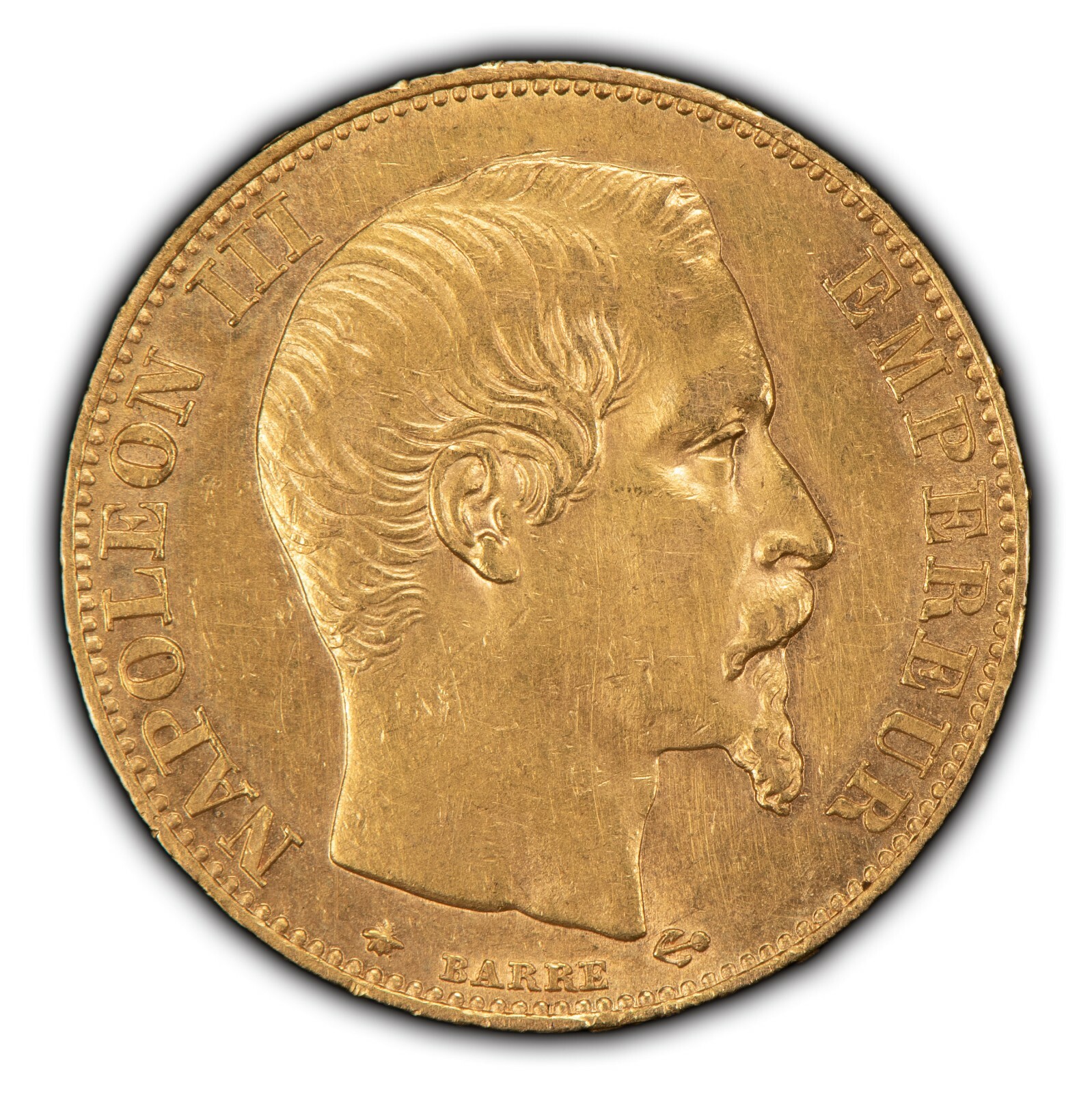 1856 A France 20 Francs Gold Coin - Napoleon III - KM 781.1 - .1867 AGW ...