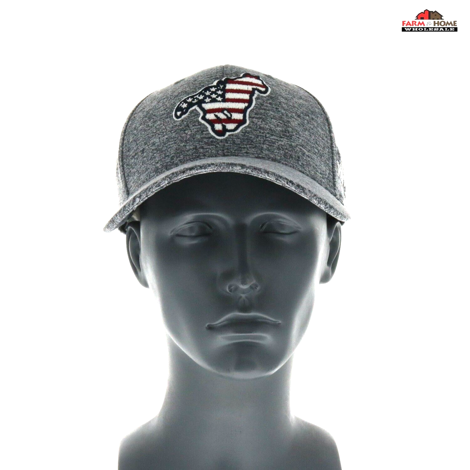 Wrangler American Patriotic Flag Horse Equestrian Patch Fitted Cap Hat ...