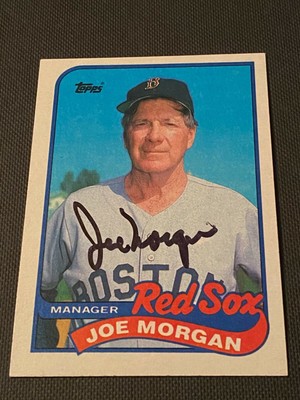 Joe Morgan Signed 1989 Topps Card Auto Boston Red Sox Autograph ...