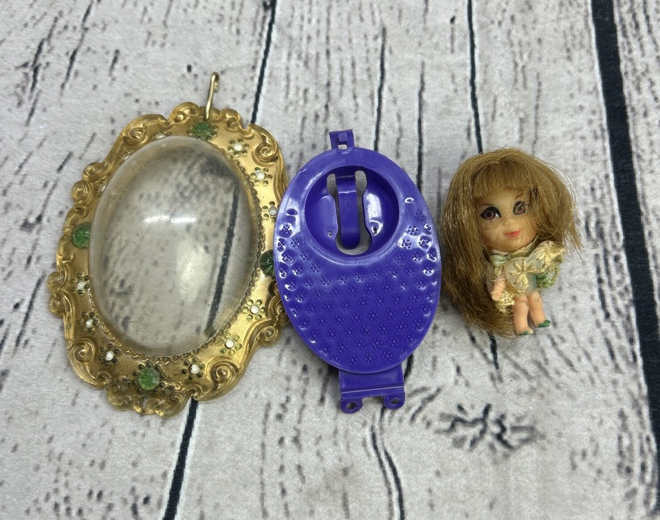 Vintage Liddle Kiddles Jewelry Doll Lot of 3 Lucky Locket Lou Flower ...