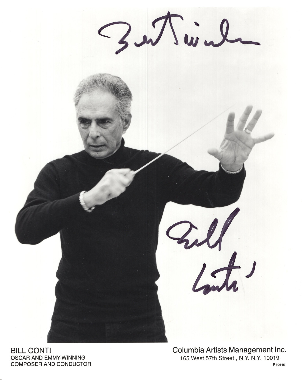 BILL CONTI HAND SIGNED 8x10 PHOTO+COA LEGENDARY COMPOSER ROCKY | eBay
