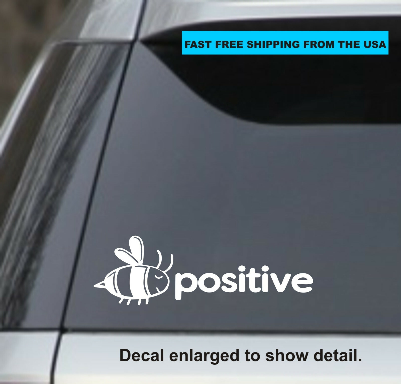 4.5” Bee Positive Decal Sticker car truck Yeti Cup, Window, Ipad ...