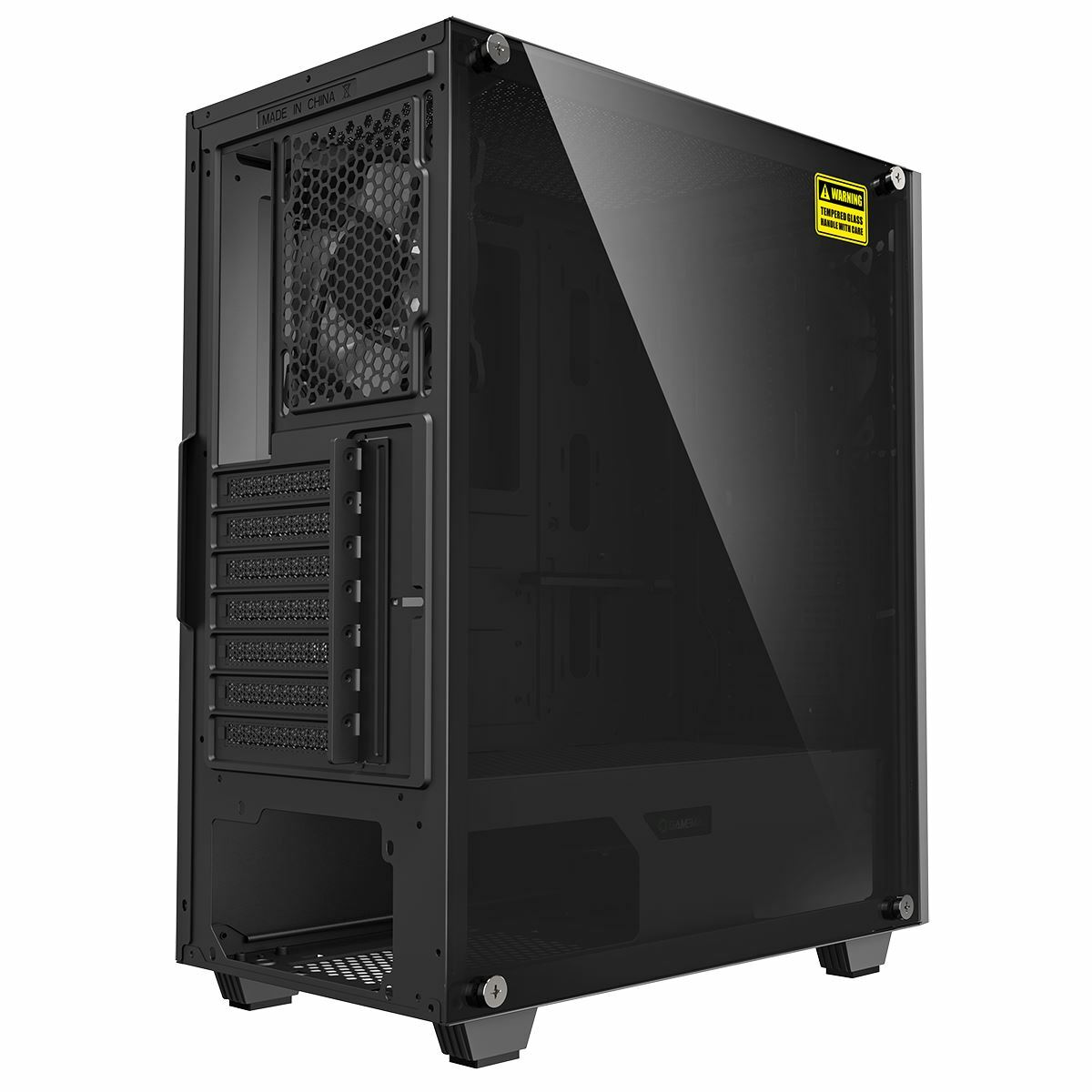 Game Max Black Diamond ARGB LED Mid ATX Gaming PC Case 120mm Ring Fan ...