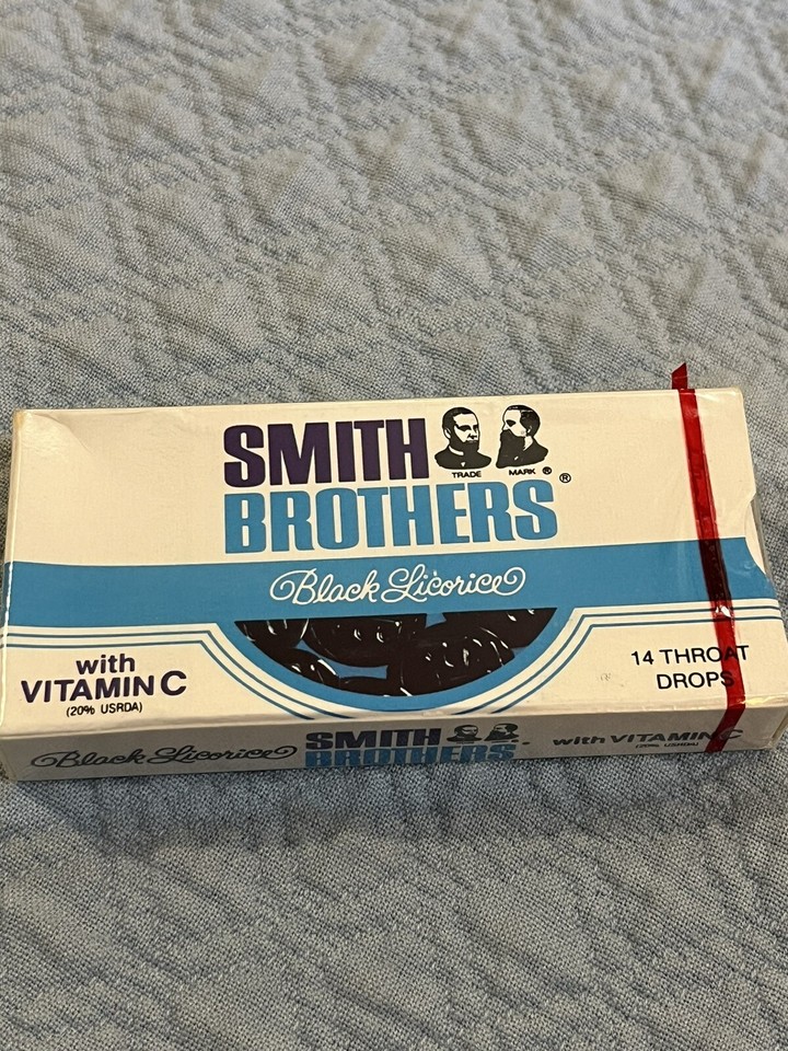 Smith Brothers Vintage Black Licorice Vitamin C Throat Drops Collector ...