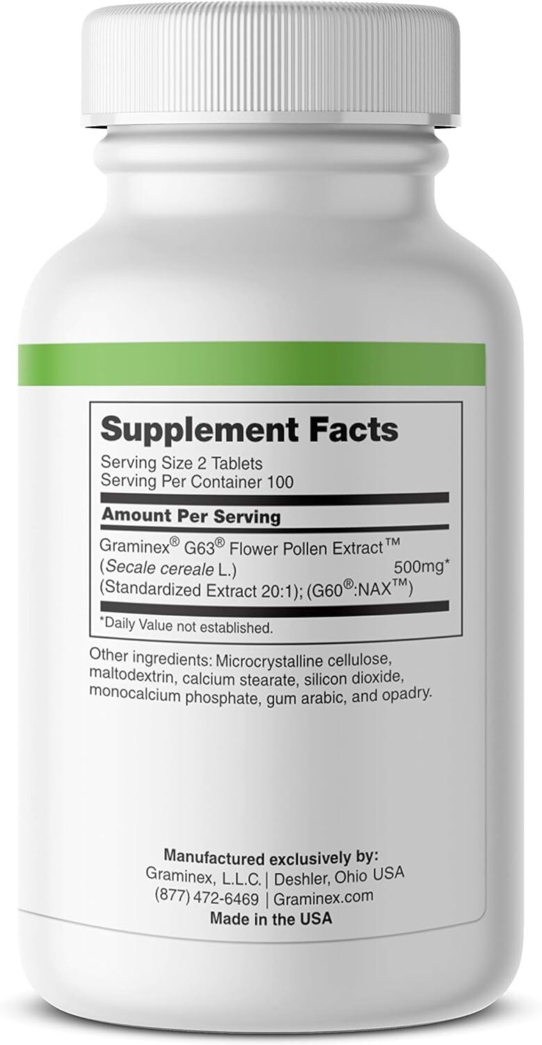 PollenAid Clinical Dosage of Graminex G63 Flower Pollen Extract Full ...