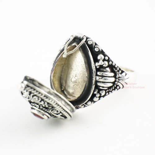 925 Sterling Silver Victorian Poison Ring Vintage Locket A3777 | eBay
