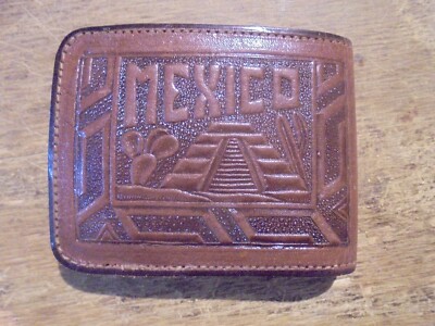 Western tooled leather, Mexico souvenir wallet, Mexican | eBay