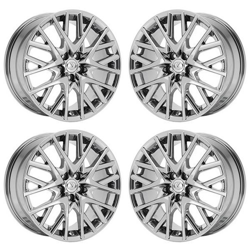 18" LEXUS RC TURBO PVD BRIGHT CHROME WHEELS-C RIMS FACTORY OEM 74315 (F ...