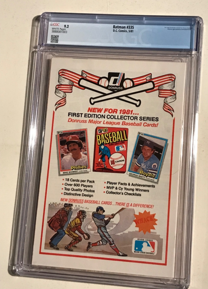 Batman 335 cgc 9.2 DC 1981 Batman WHITE pgs NM Ra's Al Ghul cover Talia ...