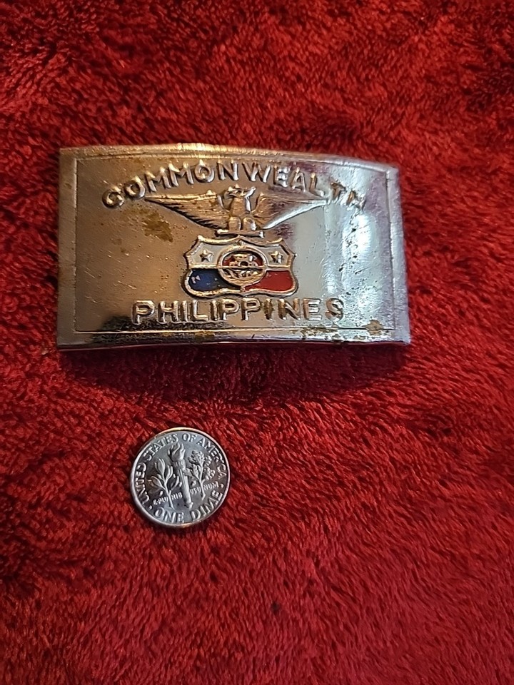Philippines Liberty Commonwealth Belt Buckles Hong Kong WW 2 1940s Tang ...