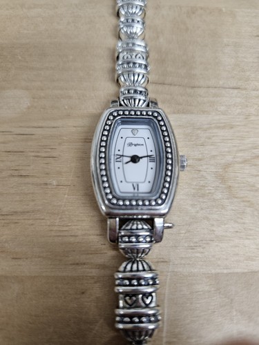 Brighton "Arabia" Toggle Watch – Silver Tone Beaded Band w/ Hearts, New ...