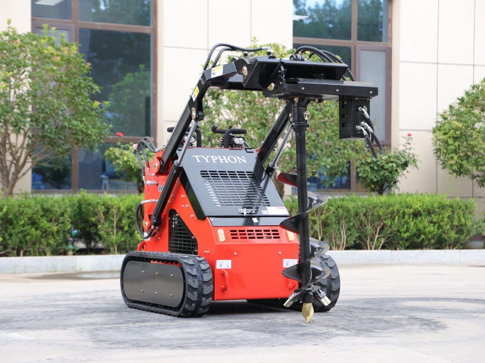 NEW TYPHON STOMP SKID STEER Auger Attachment Mini Skid Steer Loader ...