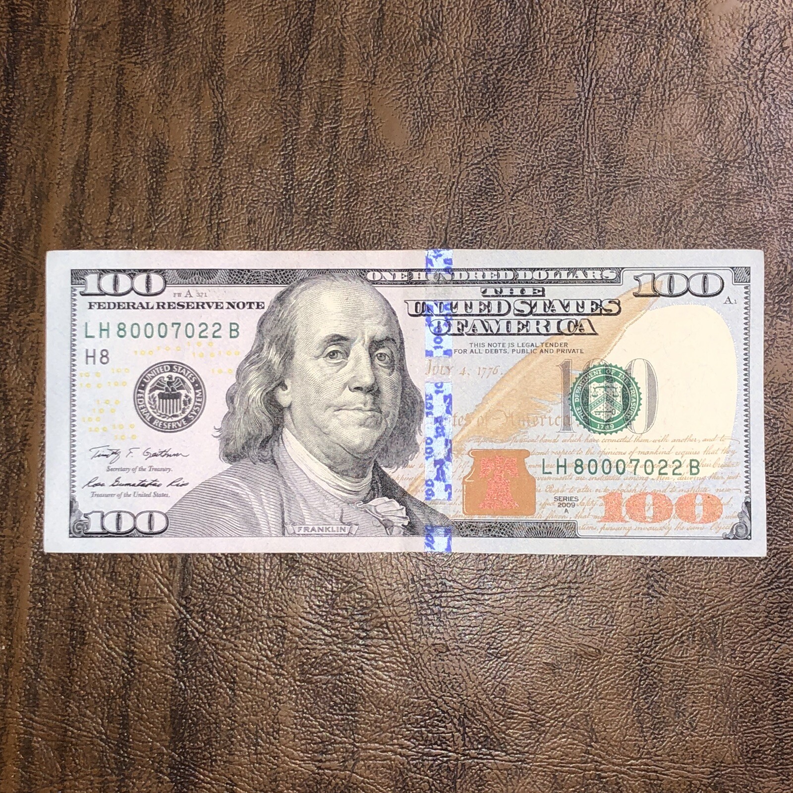 2009A One Hundred $100 Dollar US Federal Reserve Note Fancy Serial ...