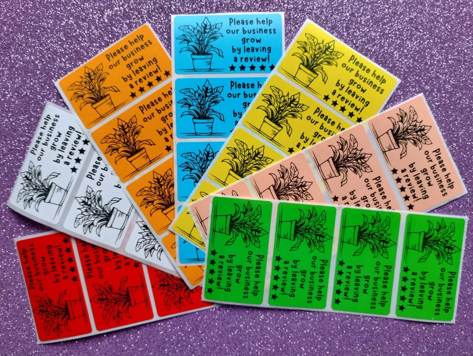 50 SIDE HUSTLE STICKERS 2.25" LABELS REVIEW THANK YOU Plants SCRATCH ...