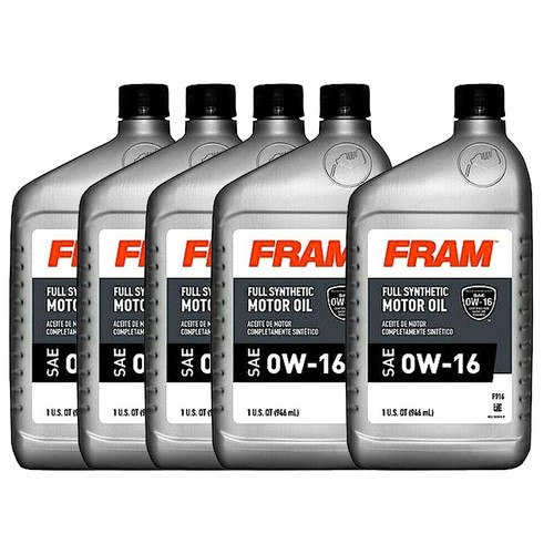 Fram Full Synthetic SAE 0W-16 Engine Oil - 5 Quart | eBay
