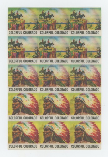 Colorful COLORADO 1960's VARI-VUE Complete SHEET of 15 Lenticulars | eBay