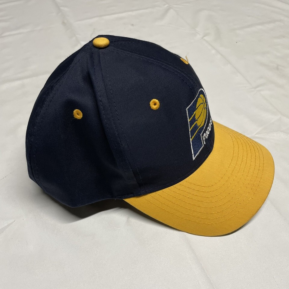 Vintage 90s Indiana Pacers Snapback Hat Blue NBA Basketball Team Logo ...