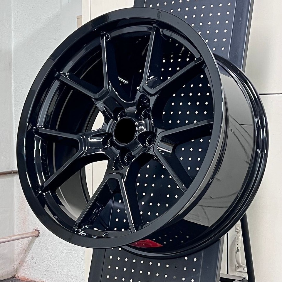 20" NEW HELLCAT SRT STYLE GLOSS BLACK WHEELS RIMS FITS SCATPACK 392 ...