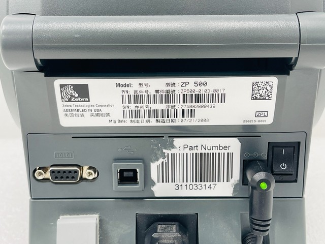 Zebra ZP500 Plus (ZP50001030017) Label Thermal Printer for sale online ...